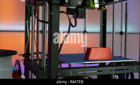 3d printer making plastic model printing machine working three ...