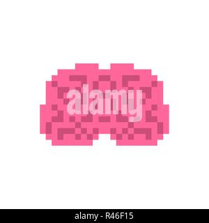 Brain pixel art 8 bit. Brains pixelated. vector illustration Stock ...