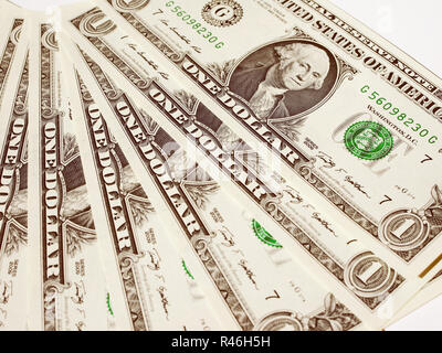 Retro look Dollar notes 1 Dollar Stock Photo - Alamy