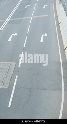 Road marking, Arrows, right and straight ahead Stock Photo - Alamy