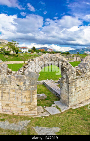 Ancient Salona or Solin roman amphitheater aerial view, Split region of ...