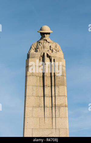 The Brooding Soldier statue at Vancouver corner, a memorial to the ...