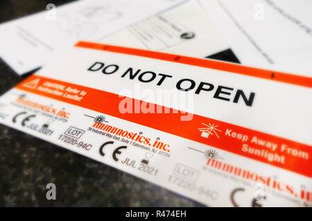 Bowel Cancer Screening kit for home use Stock Photo - Alamy