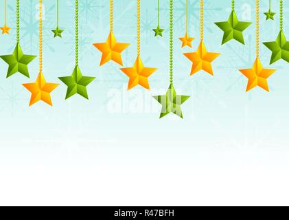 Christmas Framework style card - stars, baubles and beautiful blue ...