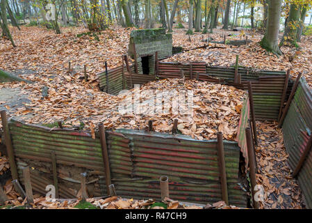 Original British WW1 trench at Sanctuary Wood, Ypres Salient Stock ...