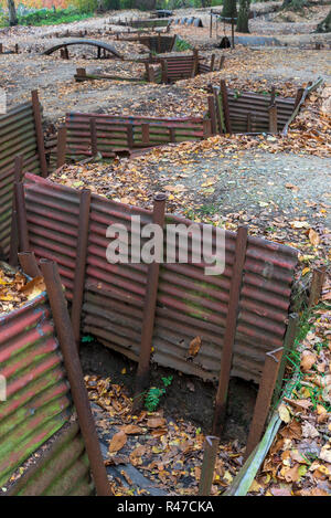 Original British WW1 trench at Sanctuary Wood, Ypres Salient Stock ...