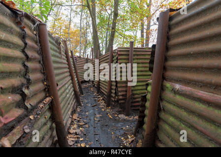 Original British WW1 trench at Sanctuary Wood, Ypres Salient Stock ...