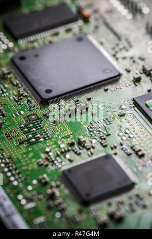closeup, technology, circuit, piece, section, segment, part, area ...