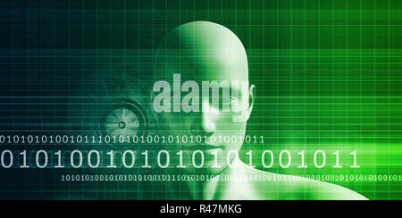 Mind Brain Code as Data Visualization Concept Art Stock Photo - Alamy