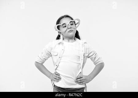 I do not care. Child calm indifferent face yellow background. Kid ...