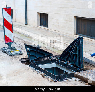 The cockpit of a digger Stock Photo - Alamy
