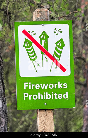 No Fireworks Allowed Sign Stock Photo - Alamy