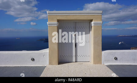 view of volcan caldera in athinios on santorini Stock Photo - Alamy