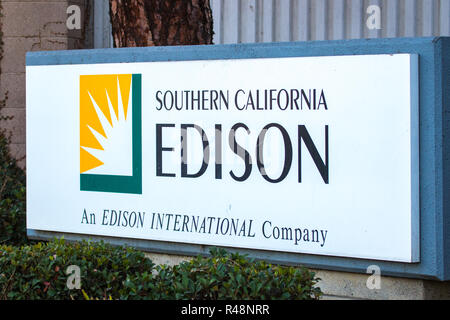 Southern California Edison electricity company sign in California USA ...
