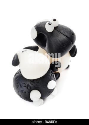 Two plasticine sheep Stock Photo - Alamy