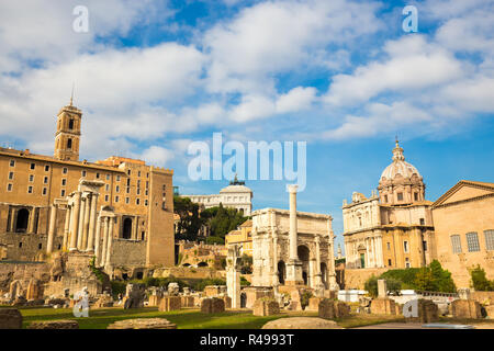 The Mamertine Prison in Rome, with a column commemorating the legendary ...