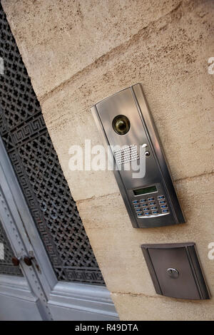 Stylish intercom on the facade of a French mansion Stock Photo - Alamy