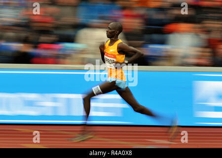 Ostrava, Czech Republic. 26th May, 2015. Charonda Williams celebrates ...