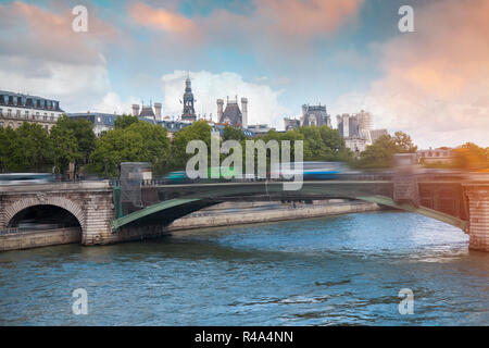 the river Seine flows through Paris. France Stock Photo - Alamy