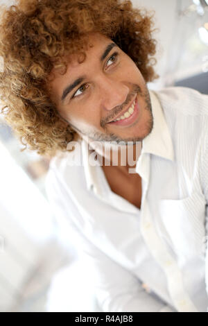 Portrait of handsome mixed-raced man Stock Photo - Alamy