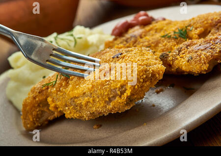 rizek, Breaded Pork Schnitzel, Czech cuisine, Traditional assorted ...