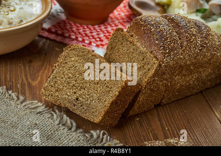 Rupjmaize, traditional dark bread , Latvian cuisine, Traditional ...