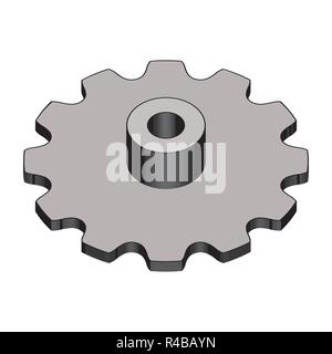 Round link chain and sprocket wheel. Vector illustration Stock Vector ...