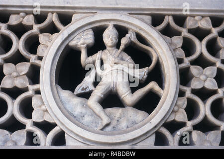 Marble carved jalli of Lord Hanuman, Sayla, Gujarat, India, Asia Stock ...