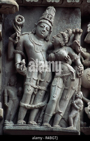 Stone carving on Parshvanatha Temple, Khajuraho, Madhya Pradesh, India ...