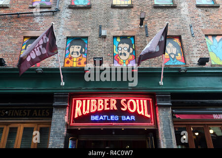 Rubber Soul Beatles Bar Mathew Street Liverpool UK Stock Photo - Alamy