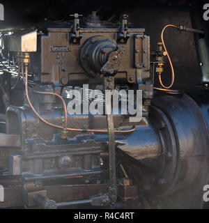 S160 6046 steam engine train locomotive at Goathland railway station ...
