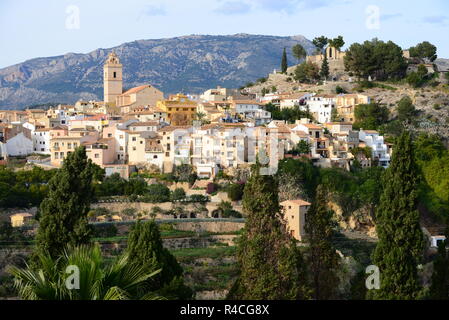 stadtansichten / house facades of polop de la marina - spain Stock ...