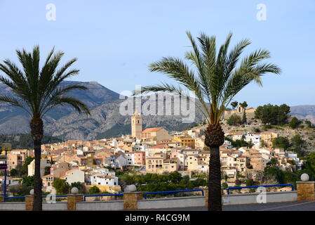 stadtansichten / house facades of polop de la marina - spain Stock ...