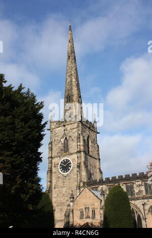 The spire of St Wystan's church in Repton in Derbyshire Stock Photo - Alamy