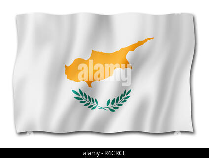 Cyprus flag, three dimensional render, isolated on white Stock Photo ...