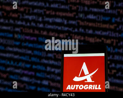 Autogrill Catering company logo seen displayed on smart phone Stock ...