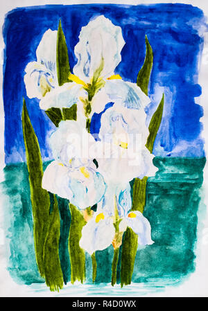 Cartoon flowers collection 4 - picture illustration Stock Photo - Alamy