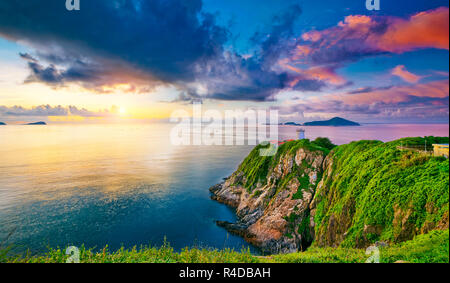 Hong Kong lighthouse during sunrise Stock Photo - Alamy