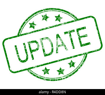 green Update rubber stamp Stock Photo - Alamy