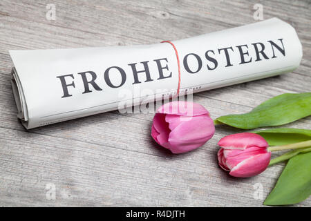 Happy Easter newspaper Stock Photo - Alamy