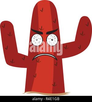 Isolated angry cactus character Stock Vector Image & Art - Alamy