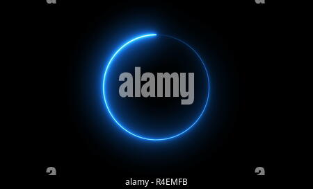Modern glowing preloader and progress loading circle bar, 3d render ...