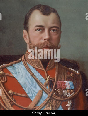 NICOLAS II. ZAR DE RUSIA. 1868 - 1918. EL ZAR Y SU ESPOSA CON EL TRAJE ...