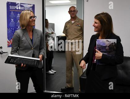 SAN DIEGO (Oct. 25, 2016) Dr. Karen Kelly (right) talks to Deputy ...