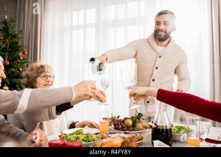 Christmas party, celebration and family reunion. Peace and joy to share ...