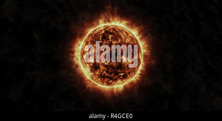 Abstract particles sun solar flare particles illustration 3d render ...