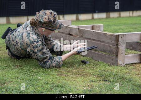 U.S. Marine Corps Sgt. Suzette Scott, a chief trainer with the Marine ...