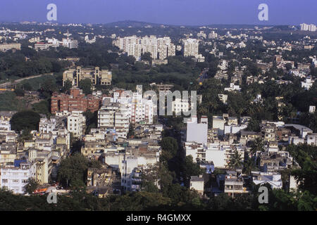 Aerial Cityscape with buildings, Pune, Maharashtra, India Stock Photo ...