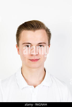 cute sixteen year old boy in studio Stock Photo - Alamy