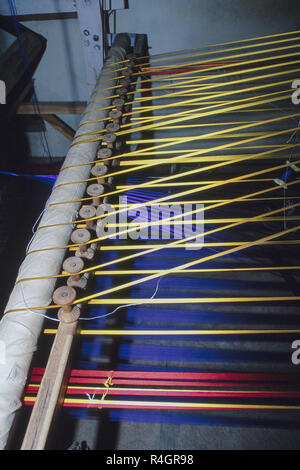Handloom Silk Saree Weaving machine in Yeola Village at Maharashtra ...